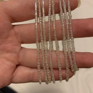 Jewelry | 8 Clear Bead Stretchy Bracelets | Poshmark